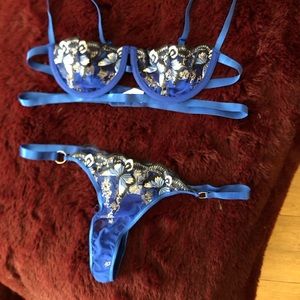 Intimates & Sleepwear | Royal Blue Butterfly Lingerie | Poshmark